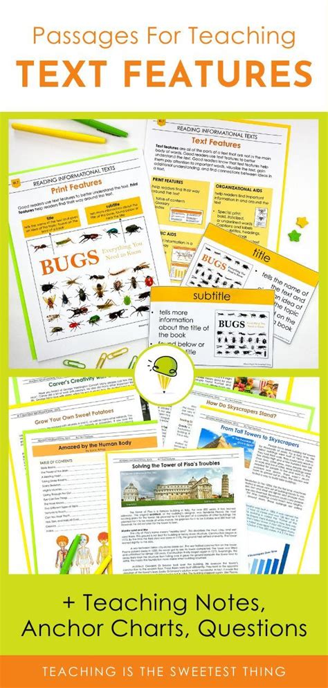 Text Features Passages Ri7 Print And Interactive Digital Text