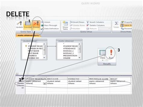 MS-ACCESS:CREATE TAB(QUERY-SELECT WITH CONDITIONS, MAKE A TABLE,DELET…