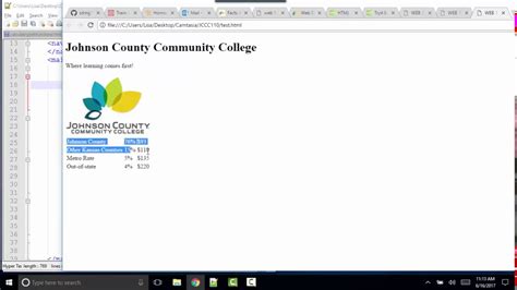 Web 110 Html And Css Objective 4 Of 9 Html Tables Youtube