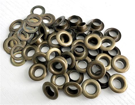 Люверсы стальные; цвет: антик; 6 mm (50 шт) - купить с доставкой по ...