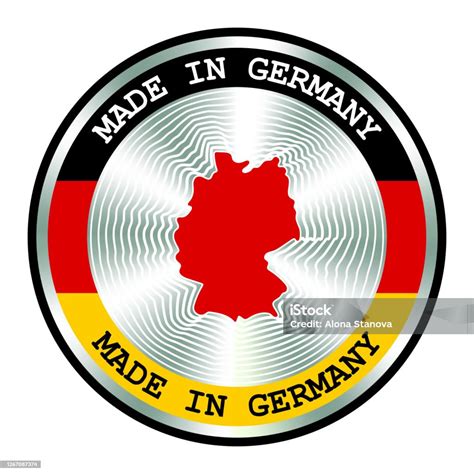 독일 인감 또는 우표로 제작되었습니다 라벨 디자인 및 국가 독일 마케팅라운드 홀로그램 사인 로컬 프로덕션 아이콘 고급에 대한 스톡 벡터 아트 및 기타 이미지 Istock