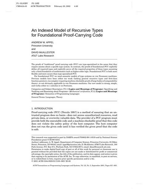 pdf an indexed model of recursive types for foundational proof