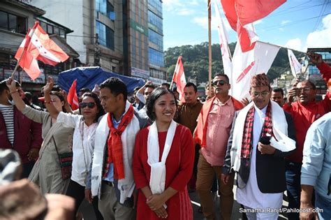 काठमाडौं ७ मा गठबन्धनको उम्मेदवार मानुषी यमि भट्टराई मनोनयनपत्र दर्ता