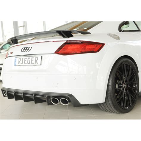 Diffuseur de pare chocs arrière look TTS noir Rieger Tuning pour
