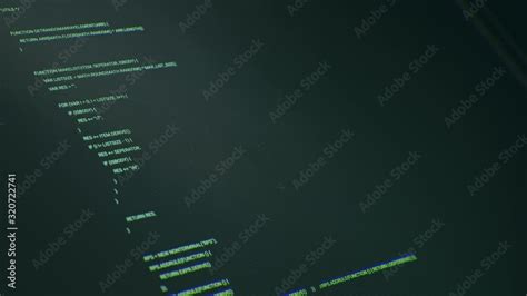 Hacker Source Code Typing And Scrolling Down Computer Screen Terminal