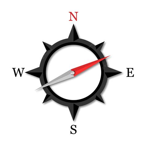 Premium Vector Compass Compass With North South East And West Indicated Compass With Arrow