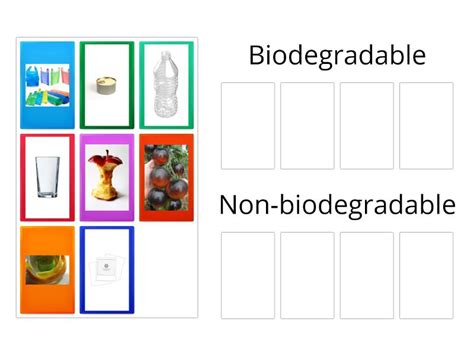 Classifying Waste According To The Time It Takes To Decompose Group Sort