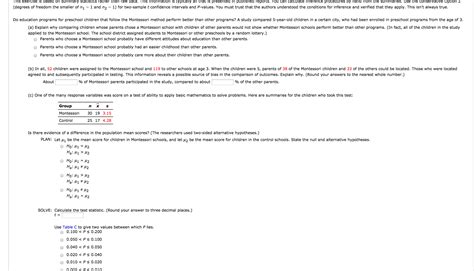solved this exercise is based on summary statistics rather