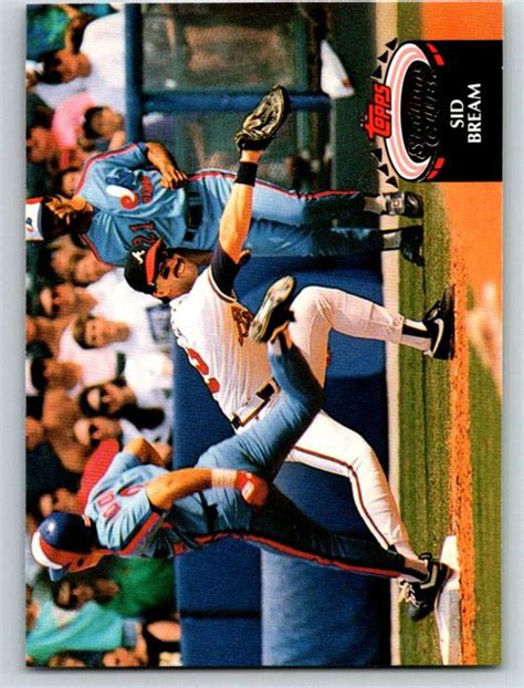 1992 Stadium Club 478 Sid Bream Vg Atlanta Braves Under The Radar Sports