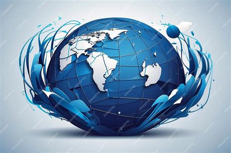 Premium Photo Abstract Network Vector Concept With World Globe