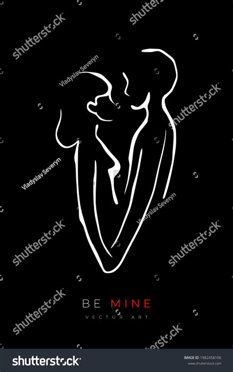 Vector Illustration Couple Love Holding Hands Stock Vector Royalty