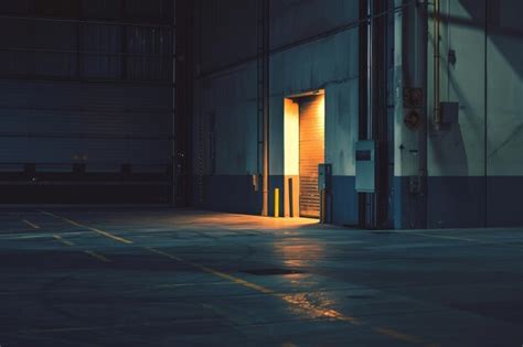 Dark Warehouse Dark Industrial Warehouse Generative Ai Premium Ai