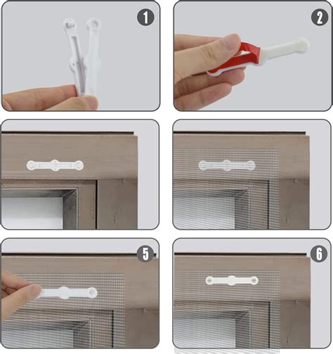 Auptiz 24pcs Window Screen Installer Clips Punch Free Retainer Clips Window Screen Clips Screen