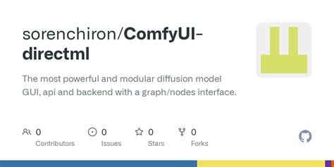 Github Sorenchiron Comfyui Directml The Most Powerful And Modular