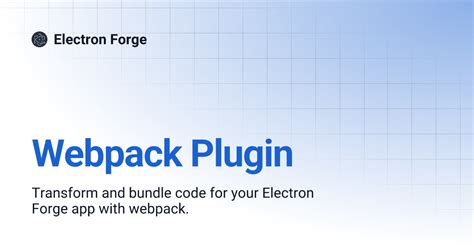 webpack plugin electron forge