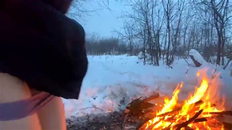A Dude And A Chick Plow In The Winter By The Fire