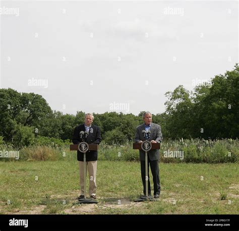 President Bush Right And Nato Secretary General Jaap De Hoop Scheffer