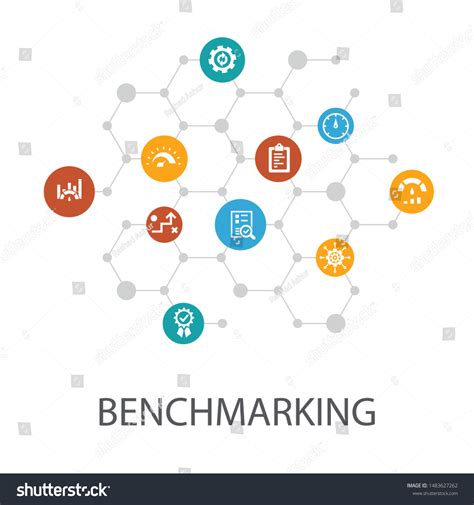 Benchmarking Presentation Template Cover Layout Infographics Stock Vector Royalty Free