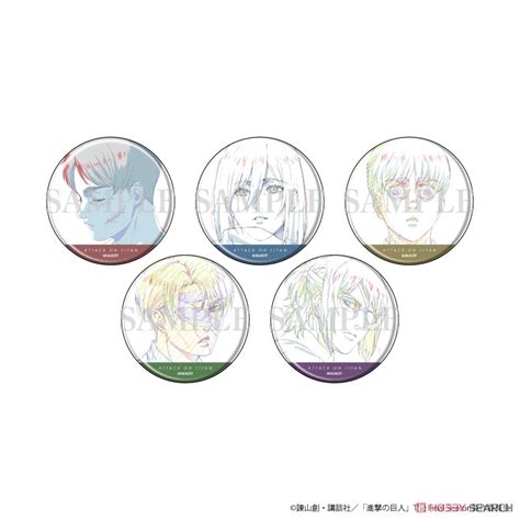 缶バッジ「進撃の巨人 The Final Season」 03 原画イラスト 5個セット キャラクターグッズ 商品画像1