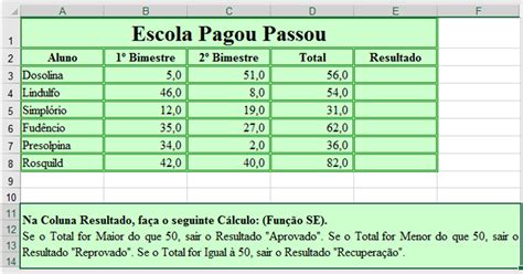 Exercícios Excel Avançado Função Se And Se E