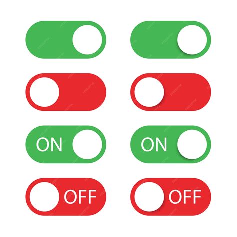 Premium Vector On And Off Toggle Switch Vector Buttons