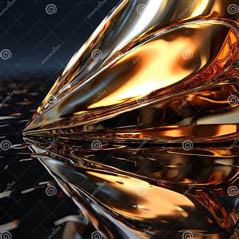 Metallic Reflection A Reflection Created On A Shiny Me Stock Image
