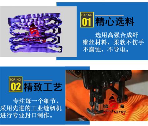 4吨环形柔性吊带 环形柔性吊带 合成纤维吊带 产品中心 泰州信航吊索具有限公司