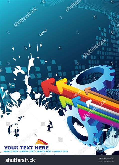Blue Abstract Background Arrows Stock Vector Royalty Free 34214125
