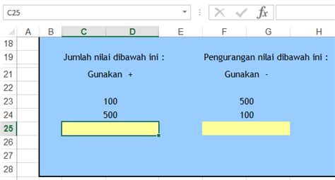 Cara Menjumlahkan Di Excel Dengan Operator Tambah Kurang Kali Dan