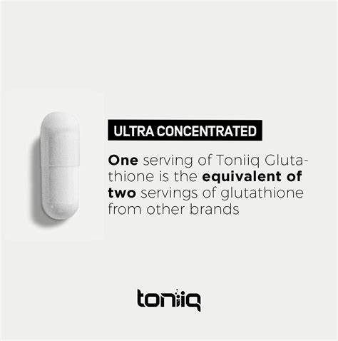 Toniiq Ultra High Strength Glutathione Capsules 1000mg With Concentrat