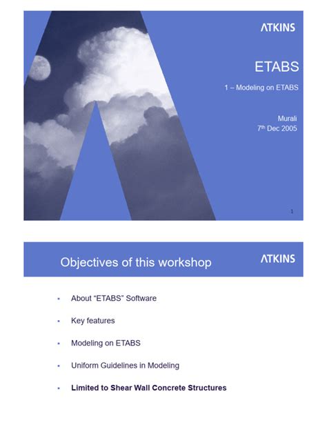 Etabs Modelling On Etabs 2005 Ed Murali G Pdf Beam Structure