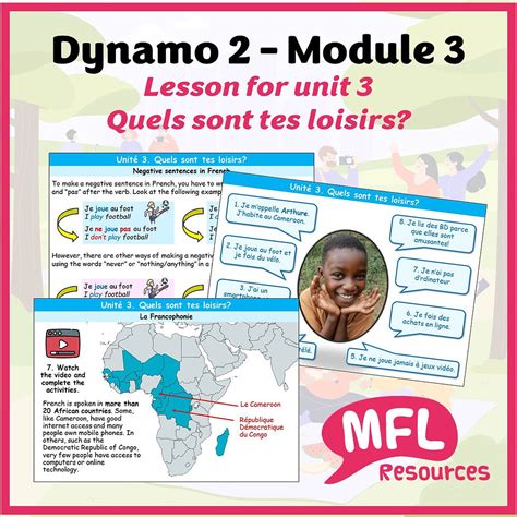 Dynamo 2 Module 3 À loisir Lesson for unit 3 MFL Resources