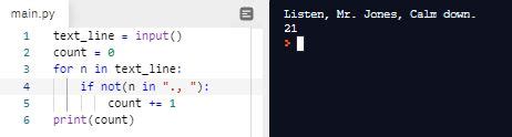 Solved Given A Line Of Text As Input Output The Number Of Characters