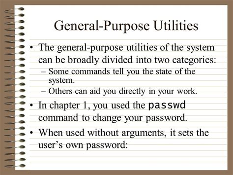 Cs 497c Introduction To Unix Lecture 6 General Purpose Utilities