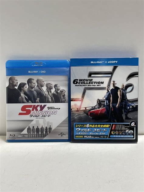 【やや傷や汚れあり】 Blu Ray ①ワイルド・スピード ヘキサロジー・セット ② ワイルド・スピード Sky Mission 計2点