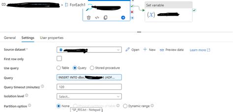 Azure Datafactory Lookup Activity In Foreach Failed Stack Overflow