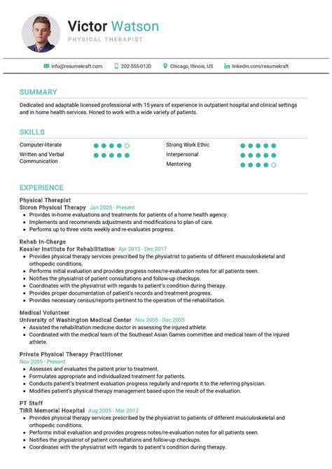 A Detailed Physical Therapy Resume Example Resume Example Riset