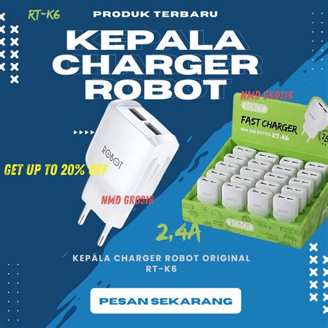 Jual Harga 1 Pcs Adaptor Charger Robot Rt K6 2 4a Batok Kepala
