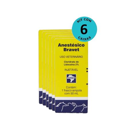 Kit Anestésico Vasoconstritor Injetável Bravet ml unidades Submarino