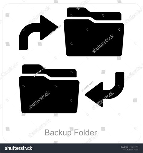 Backup Folder Folder Icon Concept Stock Vector Royalty Free 2213811159 Shutterstock