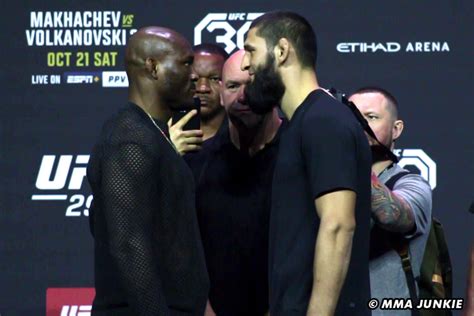 Kamaru Usman Khamzat Chimaev Ufc 294 Pre Fight Press Conference Faceoff