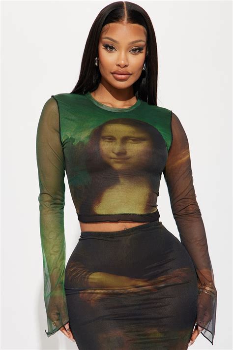 Mona Lisa Mesh Skirt Set Greencombo Fashion Nova