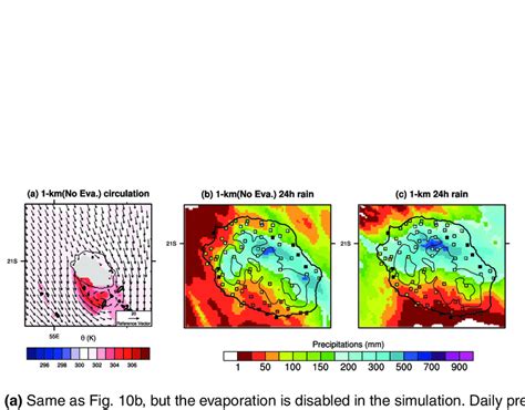 A Same As Fig 10b But The Evaporation Is Disabled In The