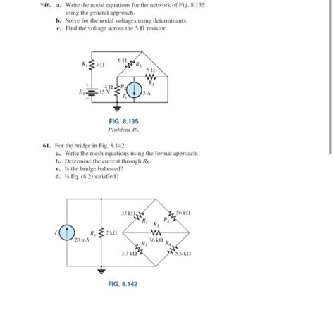 Solved A Write The Nodal Equations For The Network Of Chegg