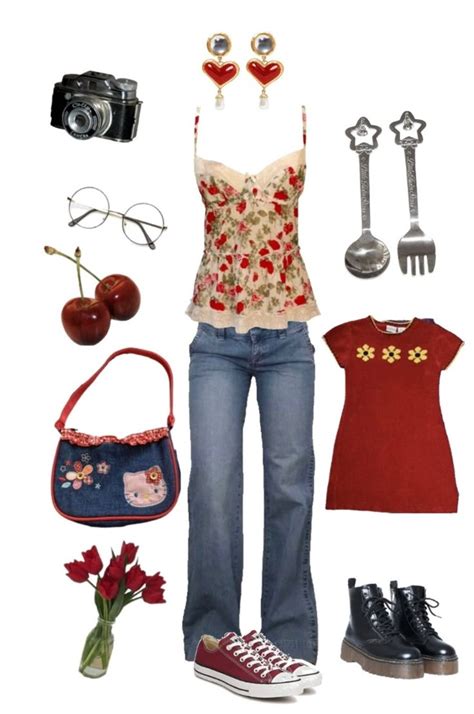 Red Coquette Cute Funky Outfits Stylish Outfits Cute Everyday Outfits