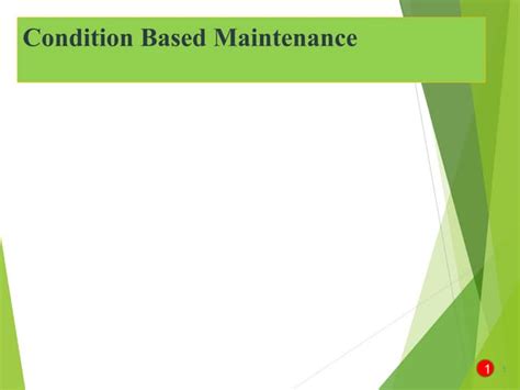 Lecture 18 Condition Based Monitoring Ppt