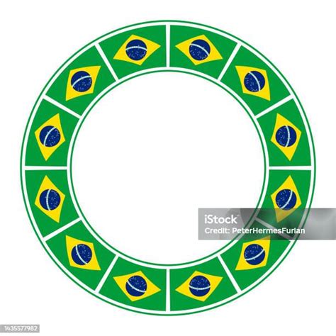 ブラジルの国旗円枠国境を繰り返した国旗モチーフで作られた お祝いのベクターアート素材や画像を多数ご用意 お祝い イラストレーション