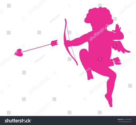 Shooting Cupid Vector Silhouette 125744606 Shutterstock