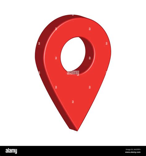 D Location Pin Design With Red Color D Location Pin For Map Vector Illustration Landscape