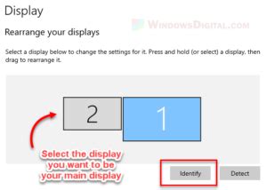 How to Change Main Display / Primary Monitor on Windows 10